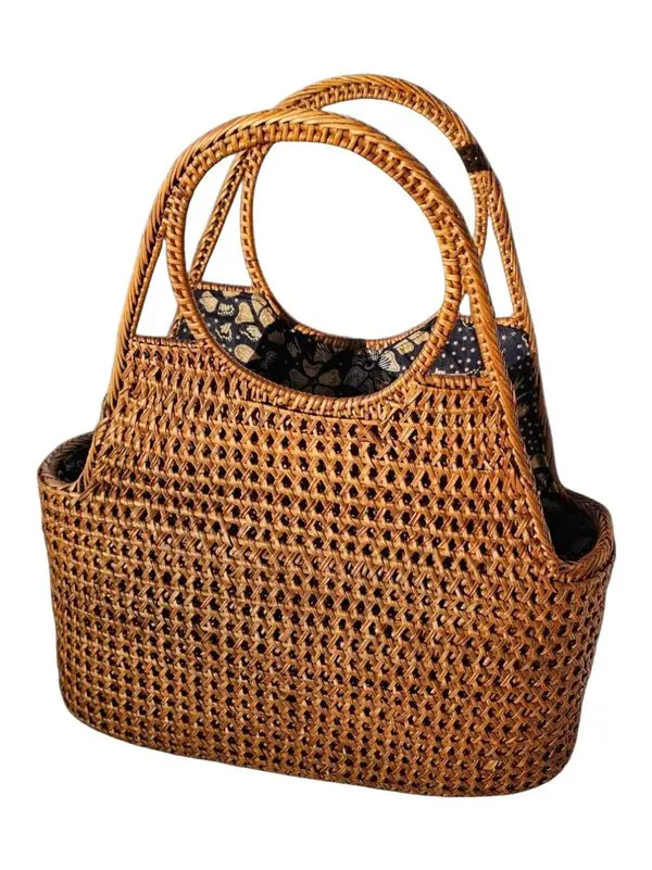 OHSUN Neutrals / Aiko Rattan Bucket Chestnut - Brown