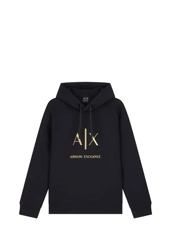 Armani Exchange Sweatshirt Bonded Stretch Cotton - Black