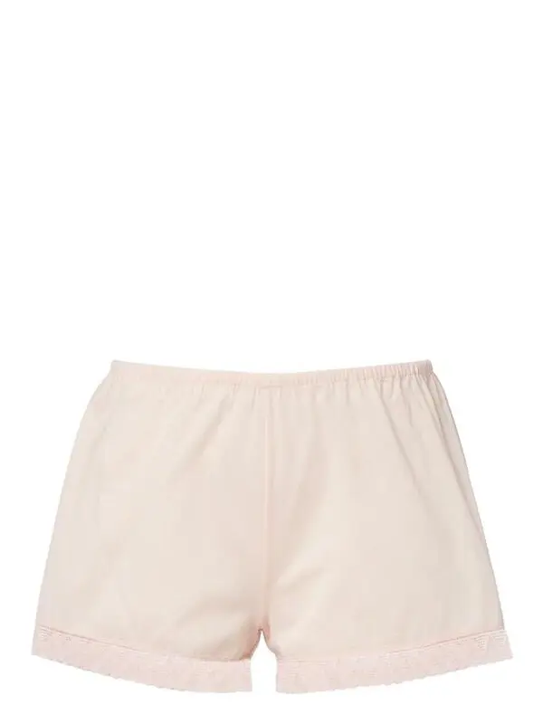 ERES Lightness Cotton Shorts With Lace Trim - Pink