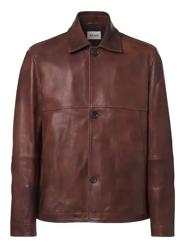 ARMA Steep Leather Jacket - Brown