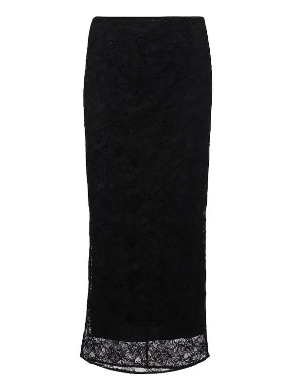 Dolce & Gabbana Lace Midi Skirt - Black