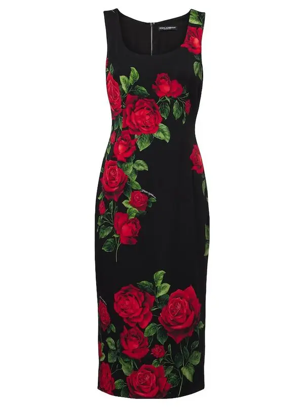 Dolce & Gabbana Floral Silk-blend Midi Dress - Multicoloured