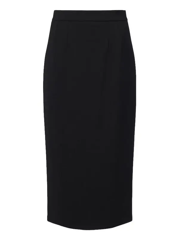 Dolce & Gabbana Wool-blend Pencil Skirt - Black