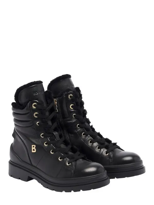 Bogner St. Moritz S 14 B Leather Lace-up Boots - Black