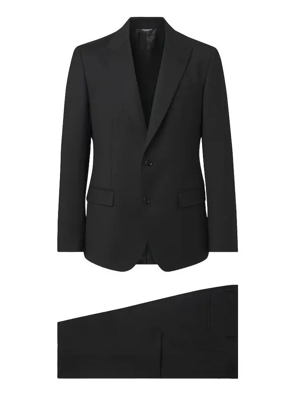 Dolce & Gabbana Single-breasted Wool-blend Suit - Black