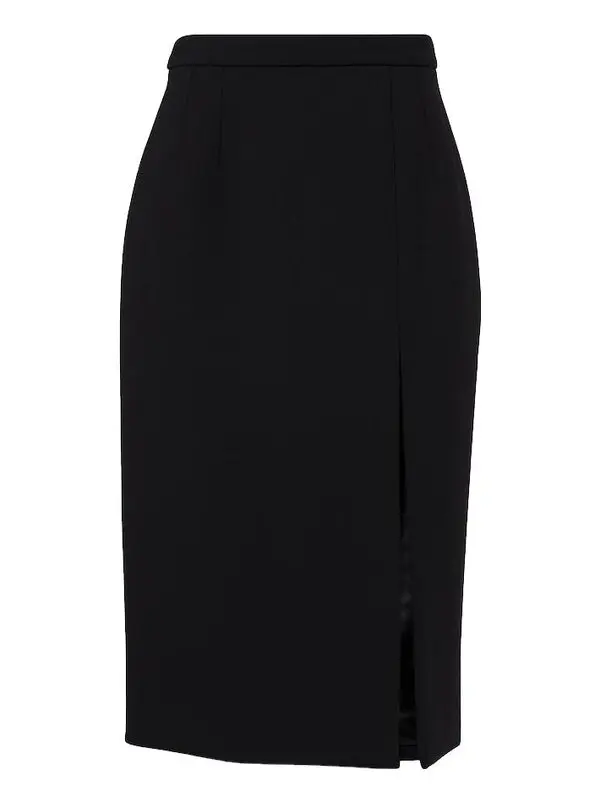 Dolce & Gabbana Wool-blend Pencil Skirt - Black