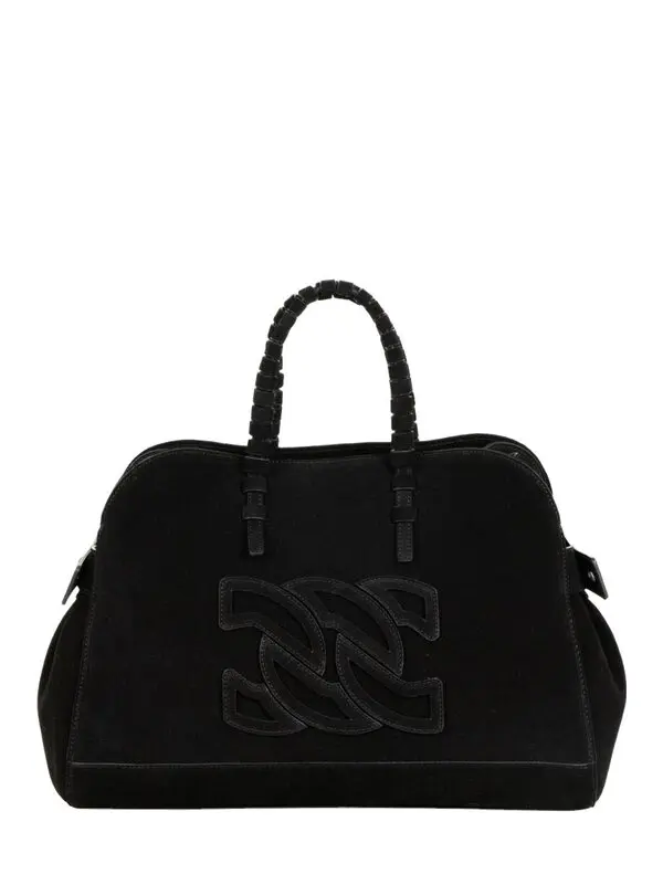 Casadei Park Avenue Leather Tote Bag - Black