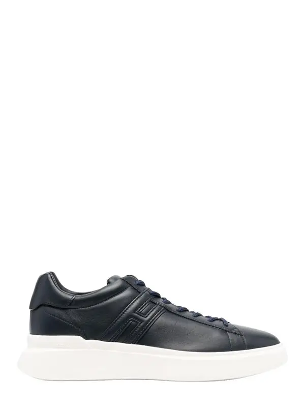 Hogan H580 Leather Lace-up Sneakers - Blue
