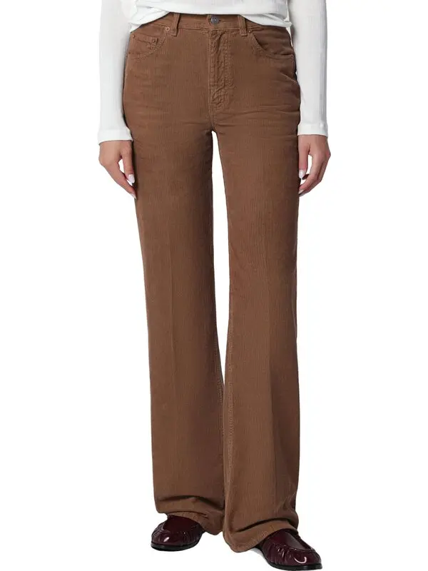 Saint Laurent 1970s Fall Leaf Corduroy Trousers - Brown