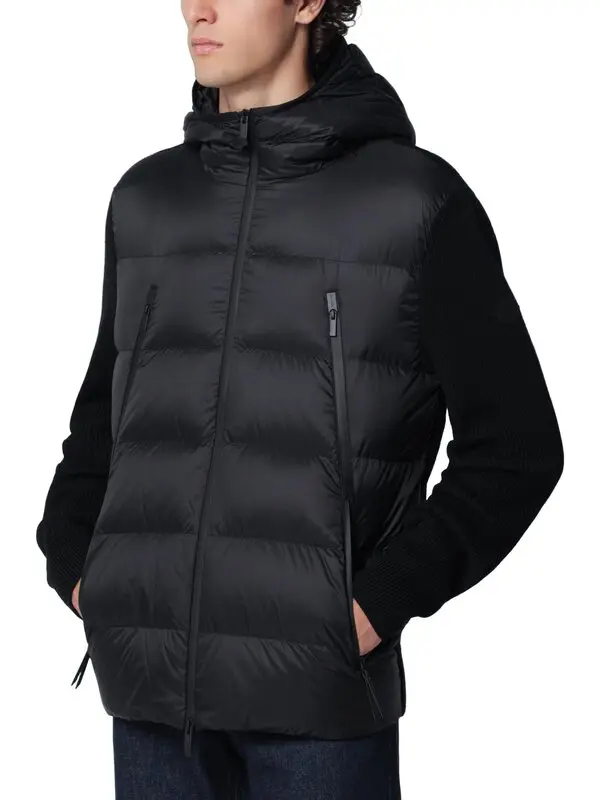 Moncler Padded Hooded Cardigan - Black