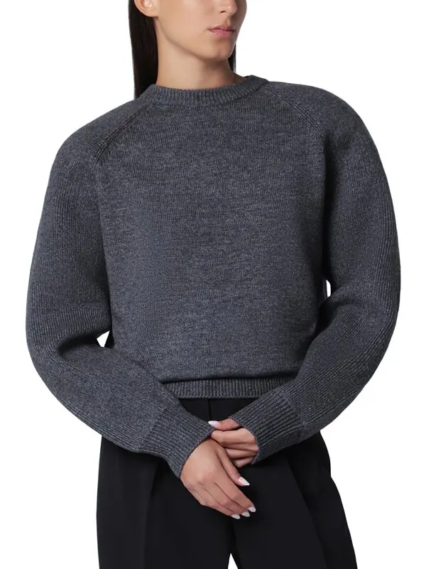 THE FRANKIE SHOP Dark Wool Blend Sweater - Grey