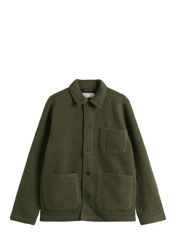 Universal Works Wool Fleece Field Jacket - Olive