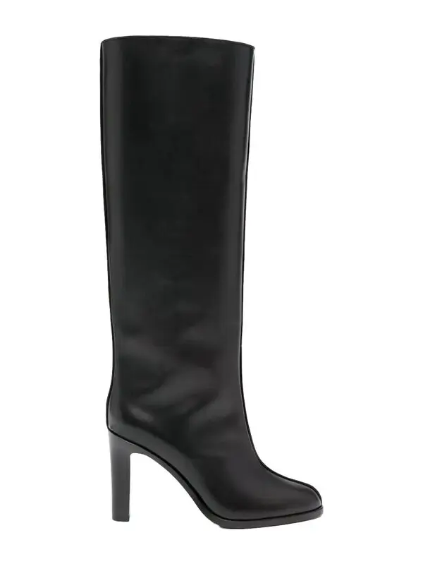 THE ROW 105mm Leather Knee Boots - Black