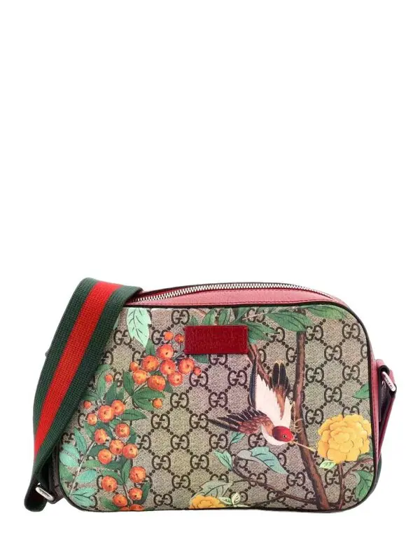 Gucci Camera Tian Print Gg Coated Canvas Medium Shoulder Bag - Brown