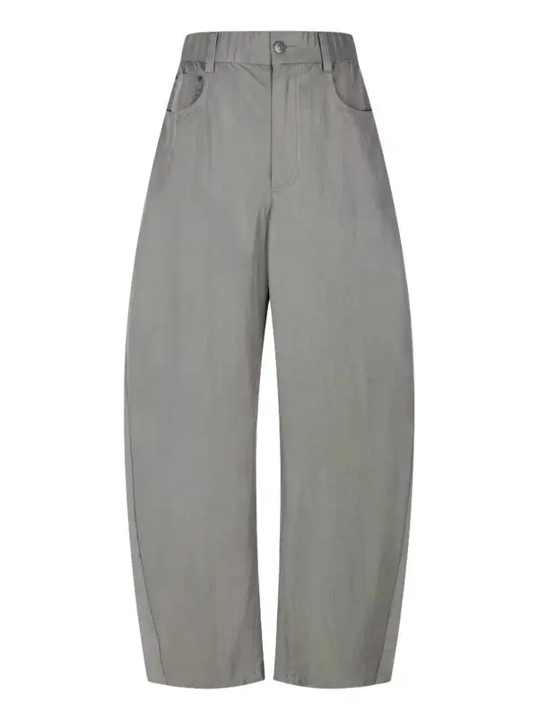 CROQUIS Curved-leg Trousers - Grey