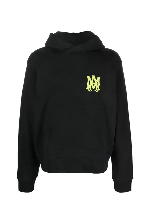 Amiri Logo-print Cotton Hoodie - Black