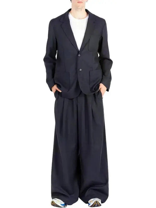 SOCIETE ANONYME Gatsby Pleated Wide-leg Trousers - Blue