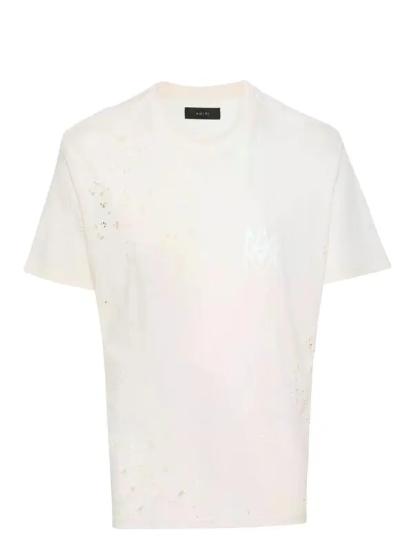 Amiri Shotgun Logo-print T-shirt - Neutrals