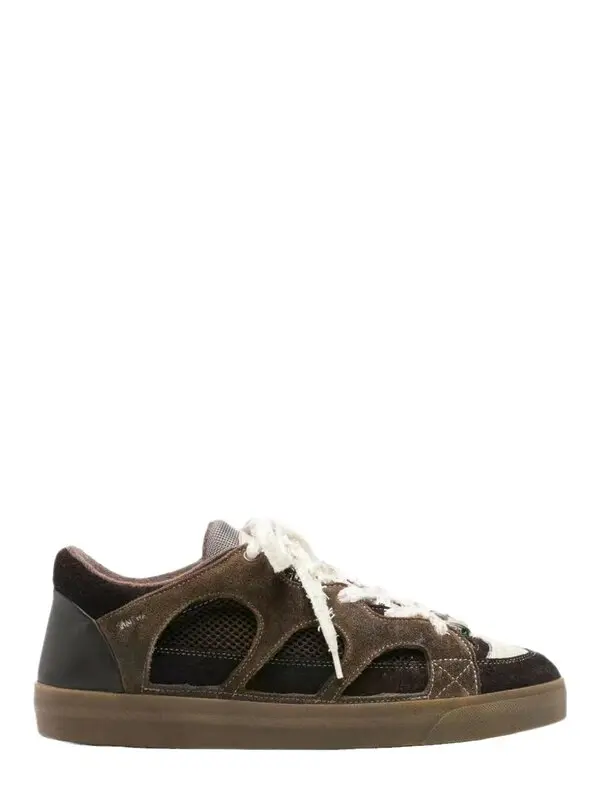 SANTHA Love Park Cut-out Panelled Sneakers - Brown
