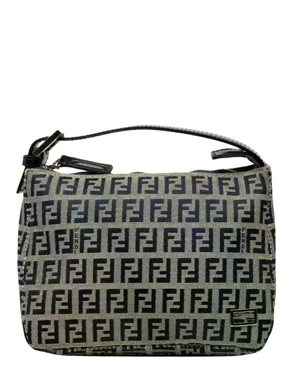 Fendi Zucchino Canvas Handbag - Grey