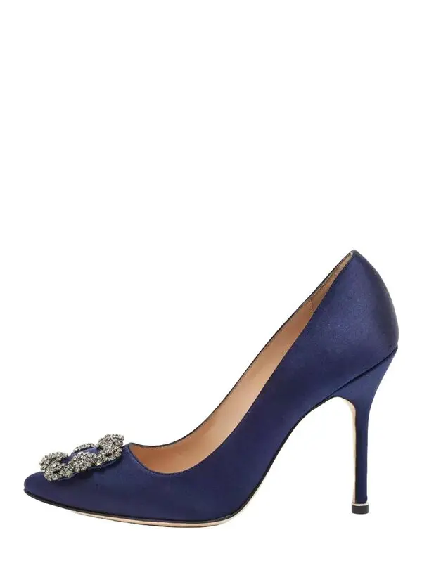 Manolo Blahnik Hangisi Buckle Pumps - Blue
