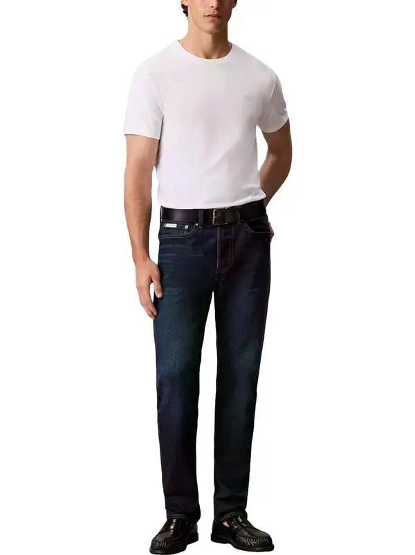 Calvin Klein Whiskered Slim-fit Jeans - Blue