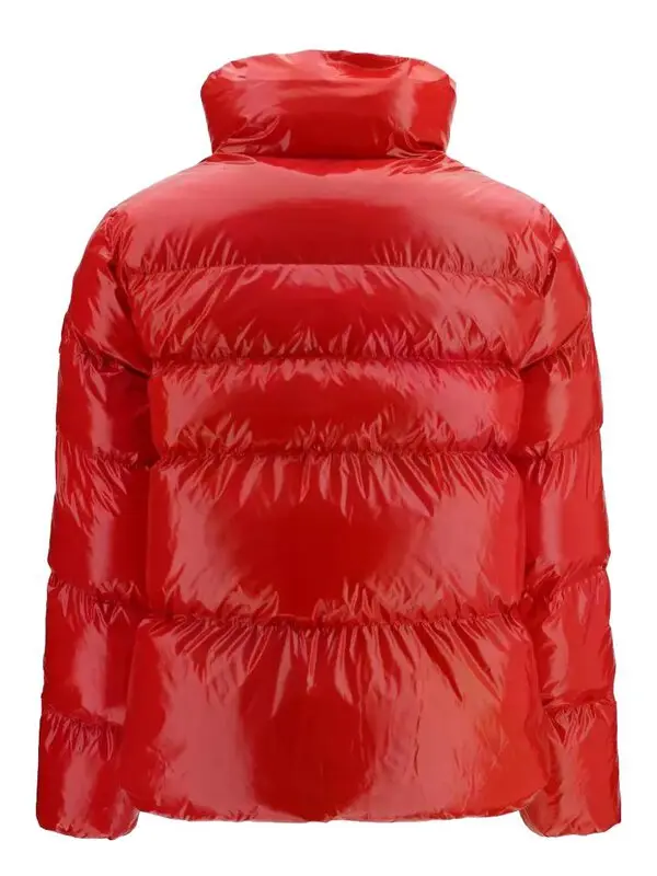 Pinko Quilted High-neck Jacket With Glossy Finish - Red