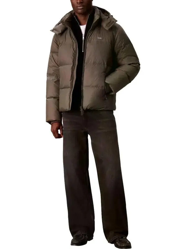 Calvin Klein Hooded Padded Jacket - Brown