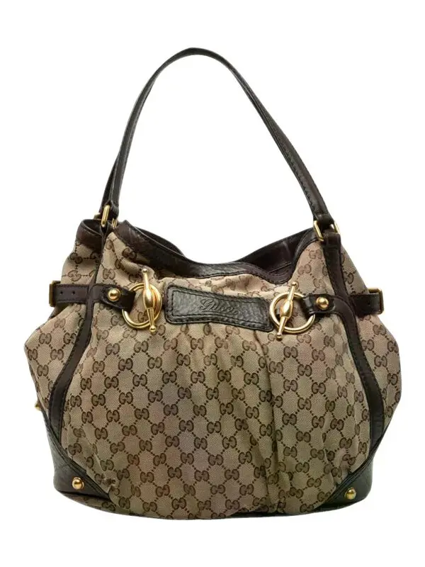 Gucci 2000-2015 Gg Canvas Jockey Shoulder Bag - Neutrals