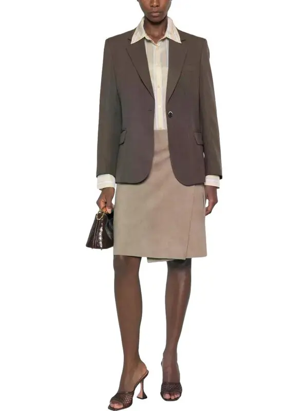 NINE:INTHE:MORNING Single-breasted Notched Lapel Blazer - Brown