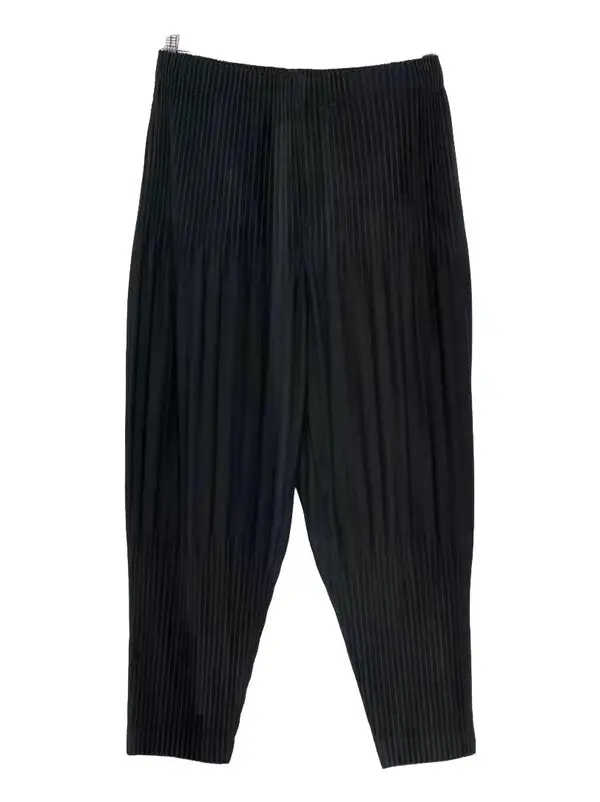 Issey Miyake Pleated Tapered Trousers - Blue