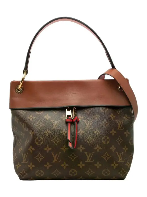 LOUIS VUITTON 2017 Monogram Tuileries Besace Satchel - Brown