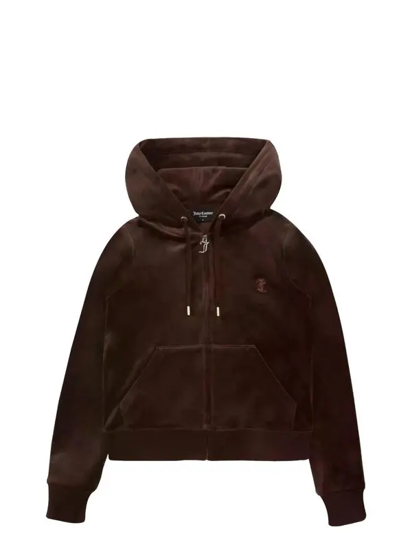Juicy Couture Robertson Velour Hoodie - Brown