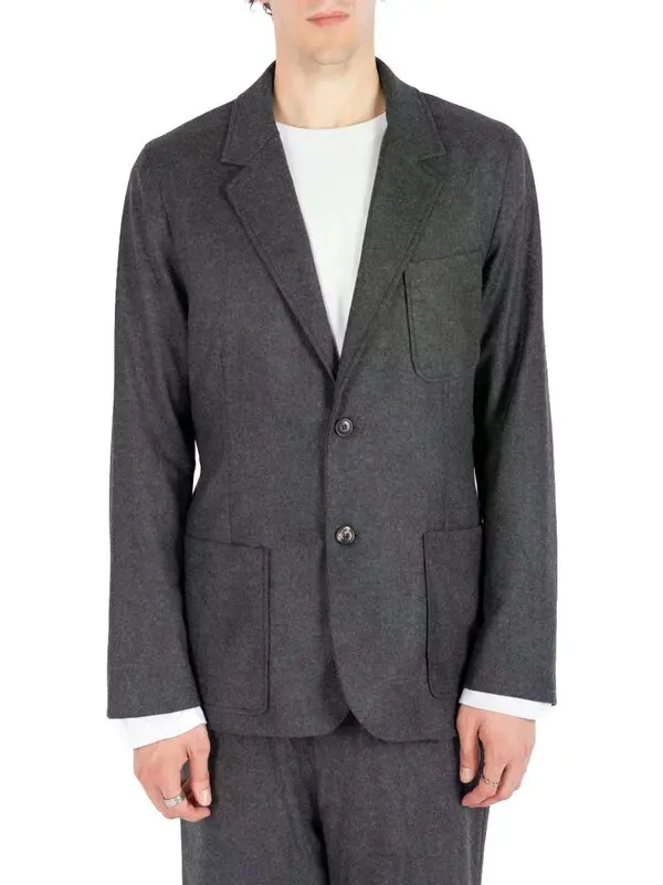SOCIETE ANONYME Wool Notch-lapel Blazer - Grey