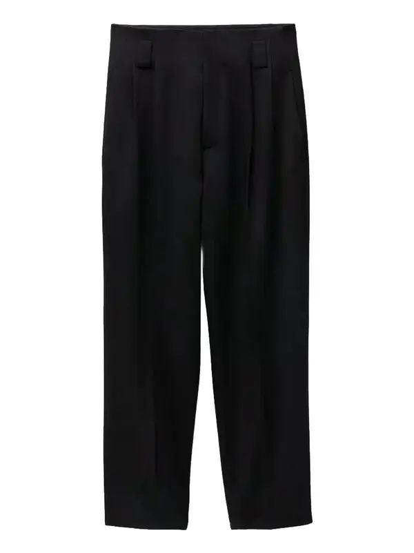 Versace Stretch Wool Tailored Pants - Black