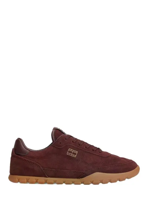 Tommy Hilfiger Suede Logo Plaque Sneakers - Red