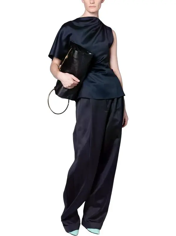 ROKSANDA Nomi Draped Asymmetric Top - Blue