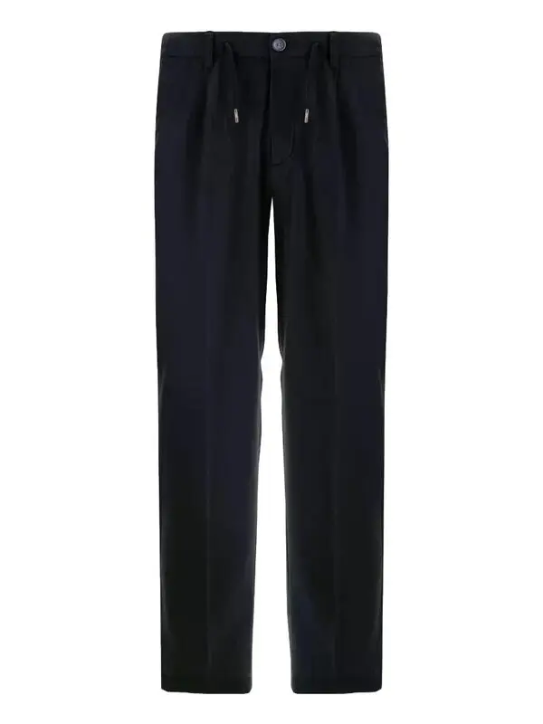 Herno Pleated Water-repellent Trousers - Blue