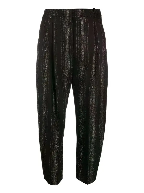 Stella McCartney High-waisted Cropped Trousers - Black