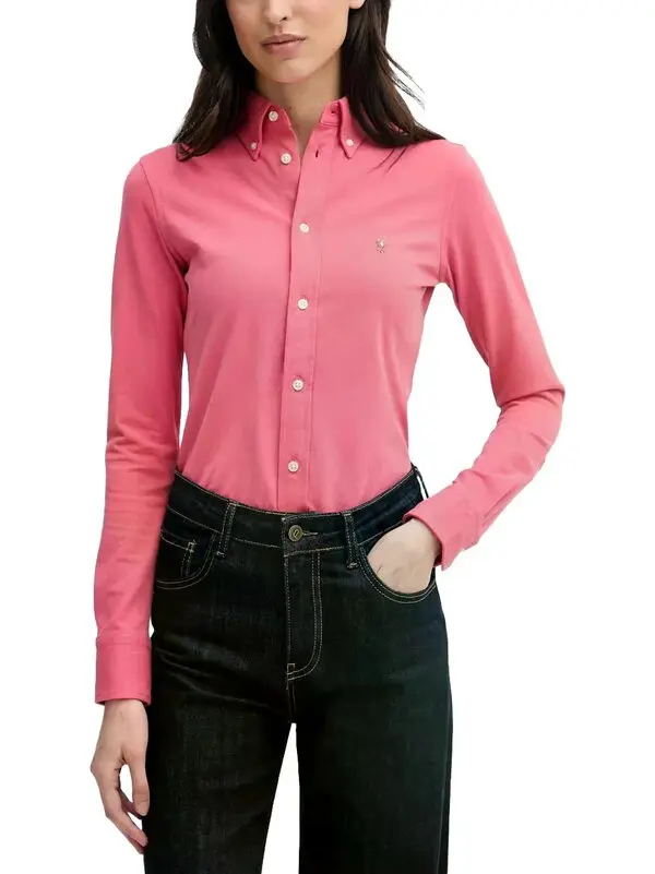 Polo Ralph Lauren Logo Embroidered Button-down Shirt - Pink