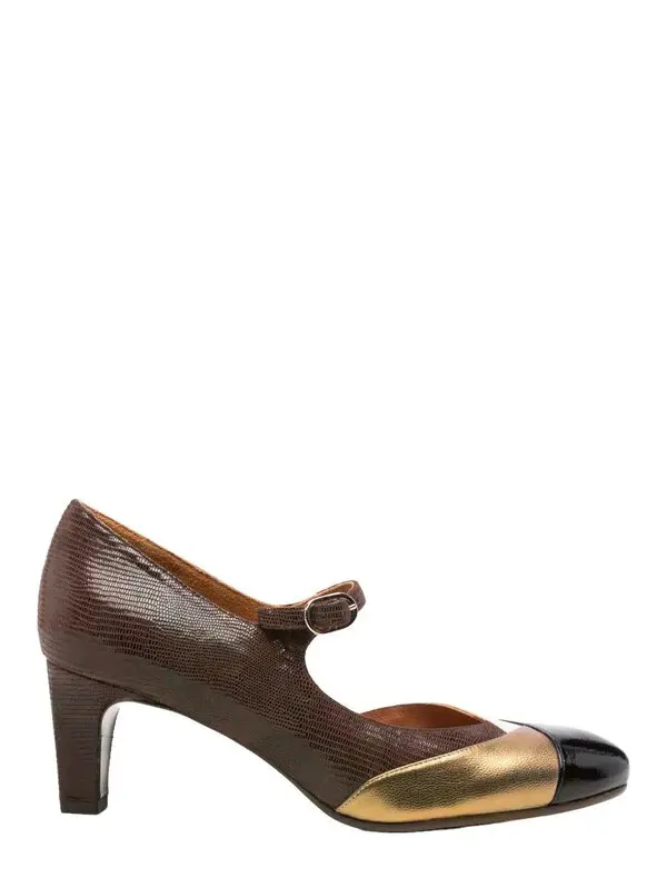 Chie Mihara Mary Jane Block Heel Pumps - Brown
