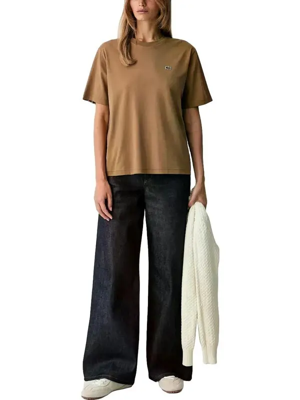 Lacoste Relaxed-fit Soft-cotton T-shirt - Brown