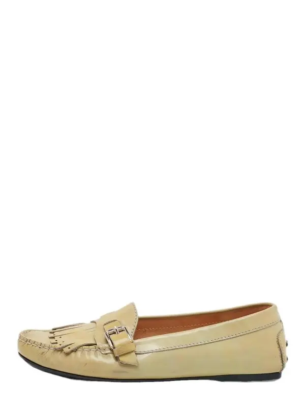 TOD'S Gommino Fringed Buckle Loafers - Neutrals