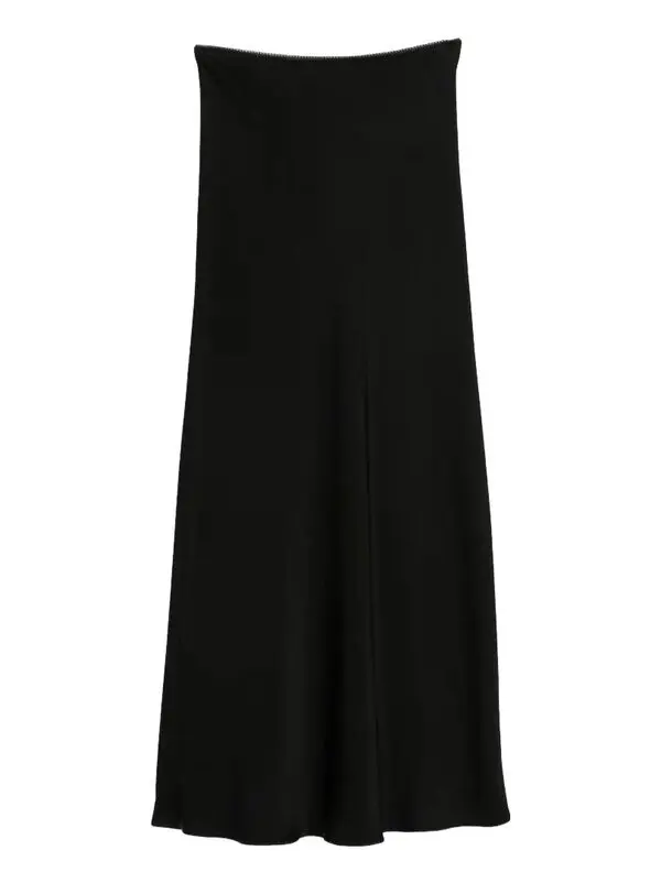 Fabiana Filippi Satin Finish Maxi Skirt - Black