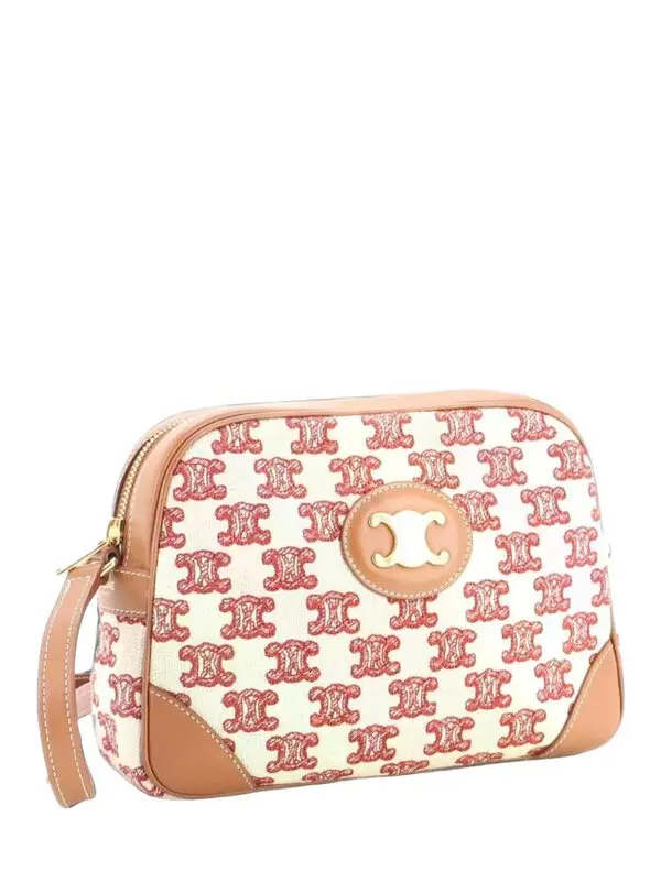 Celine Camera Bag Triomphe Canvas Small Crossbody Bag - Neutrals