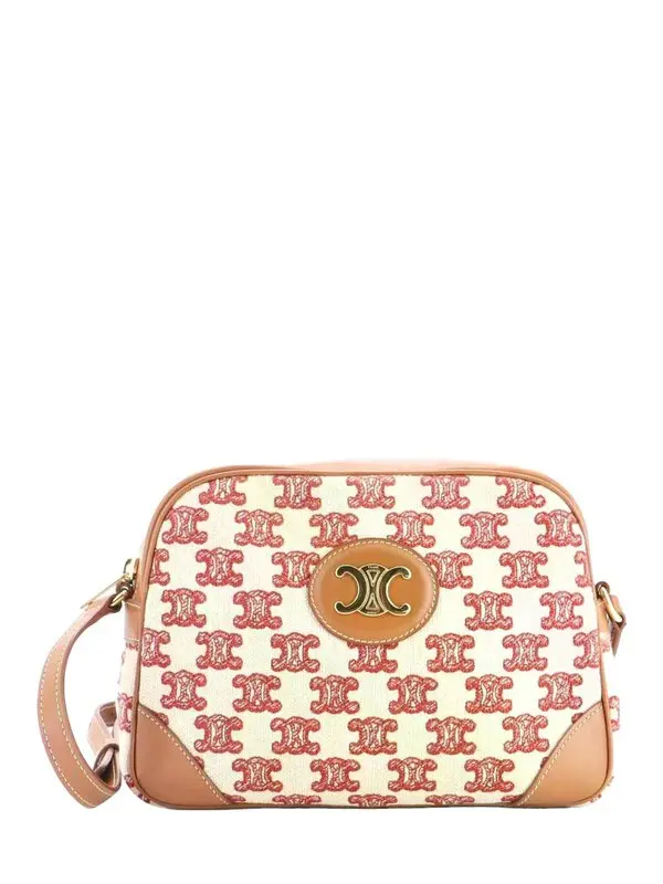 Celine Camera Bag Triomphe Canvas Small Crossbody Bag - Neutrals