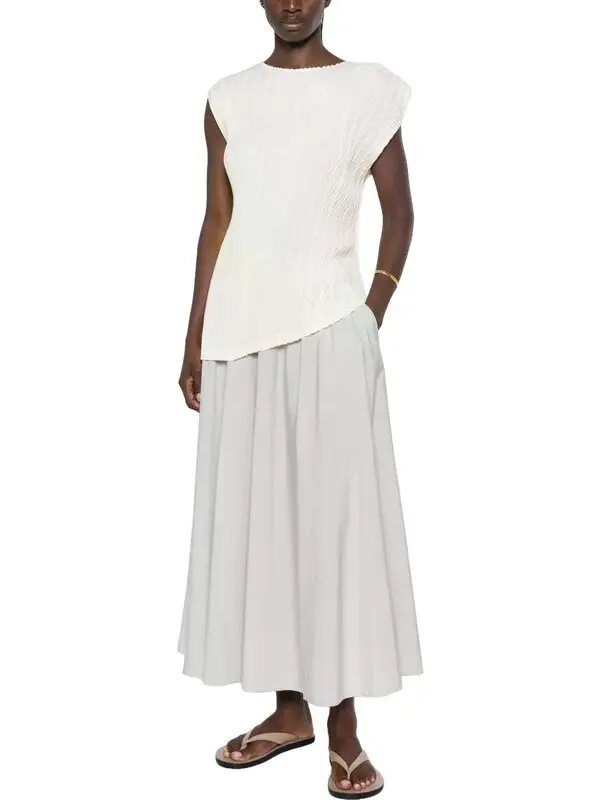 Herno Drawstring Flared Midi Skirt - Grey