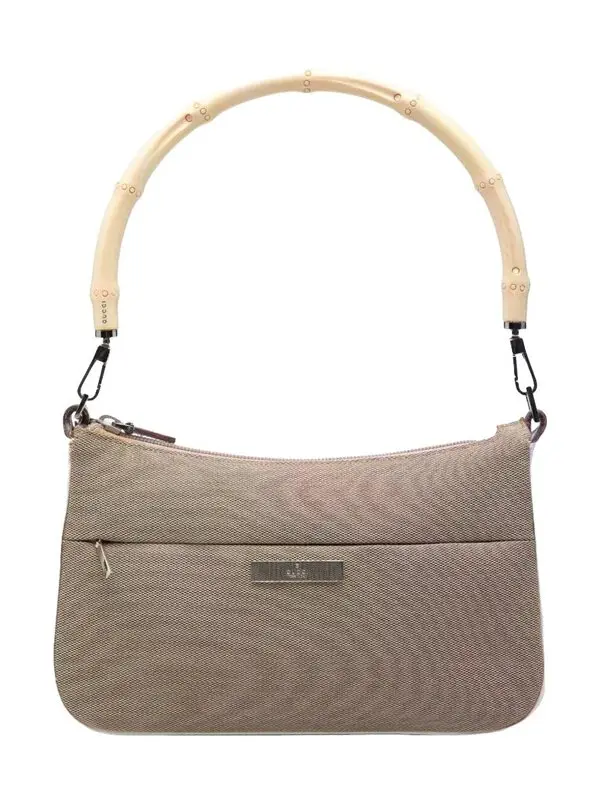 Gucci Gg Canvas Bamboo Top Handle Handbag - Neutrals