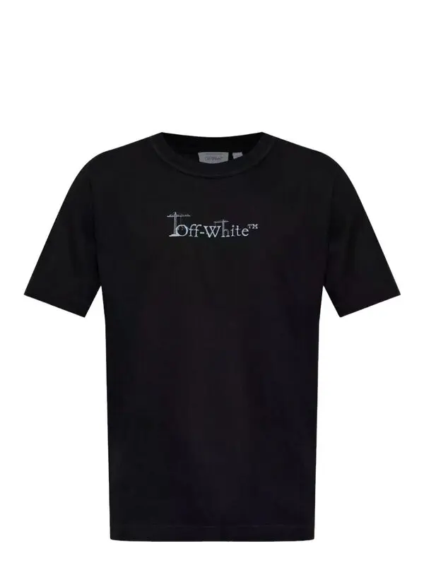 Off-White Logo-print Cotton T-shirt - Black