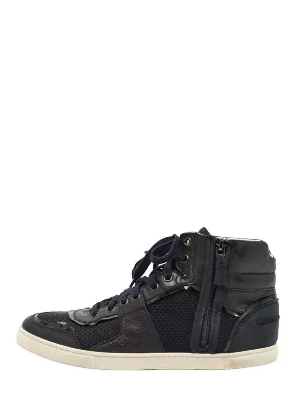 LANVIN Leather High-top Sneakers - Black